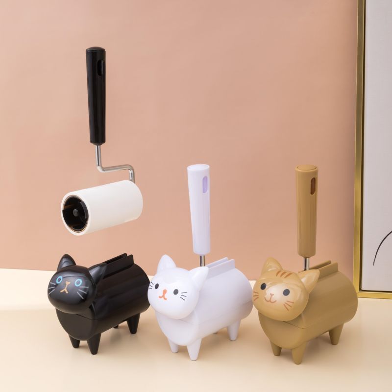 New Designe Cartoon Cat Sticky Rollers Dust Hair Removal Roller Pet ...