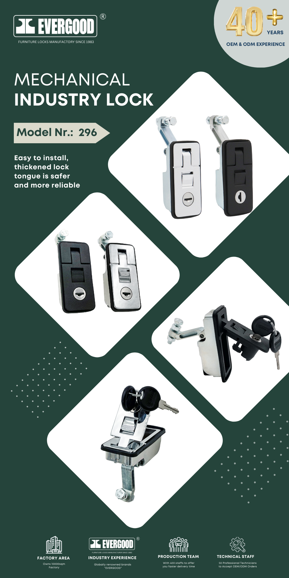 Mechanical Industry Lock - 296 (suitable For Tool Box Cabinet ...