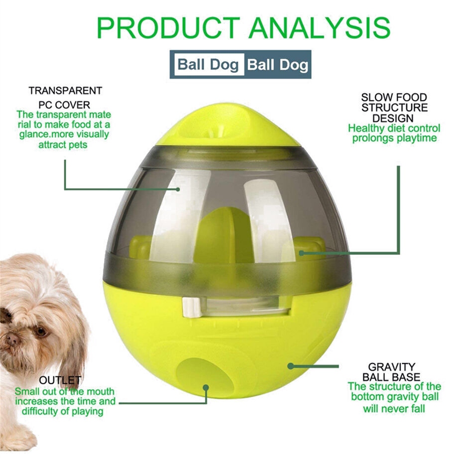Dog Treat Ball With Food Dispenser Interactive Toys Ball Slow Eating ...