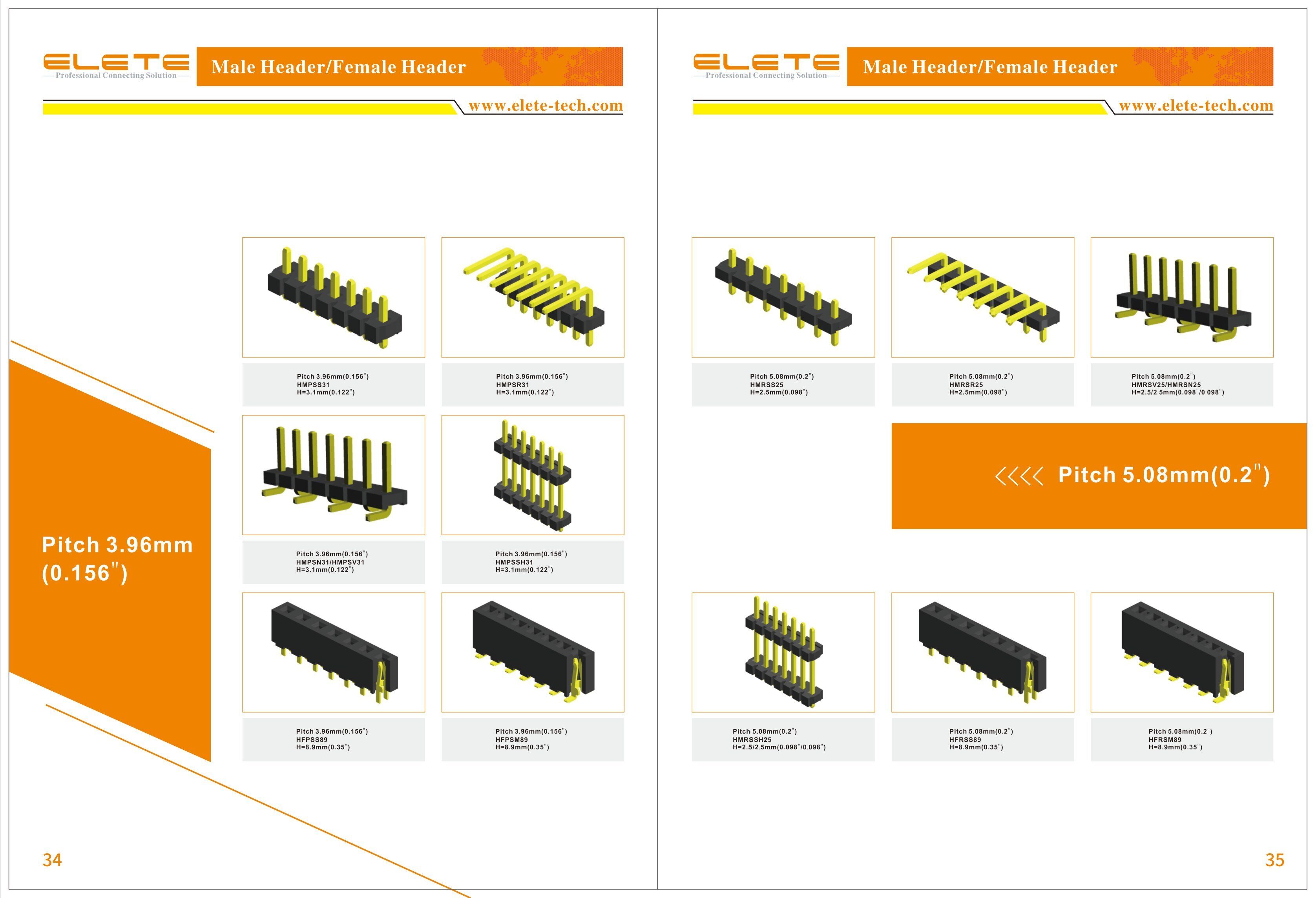 0.1'' 2.54mm Ejector Box Header With Lock, Right Angle Type Wire To ...