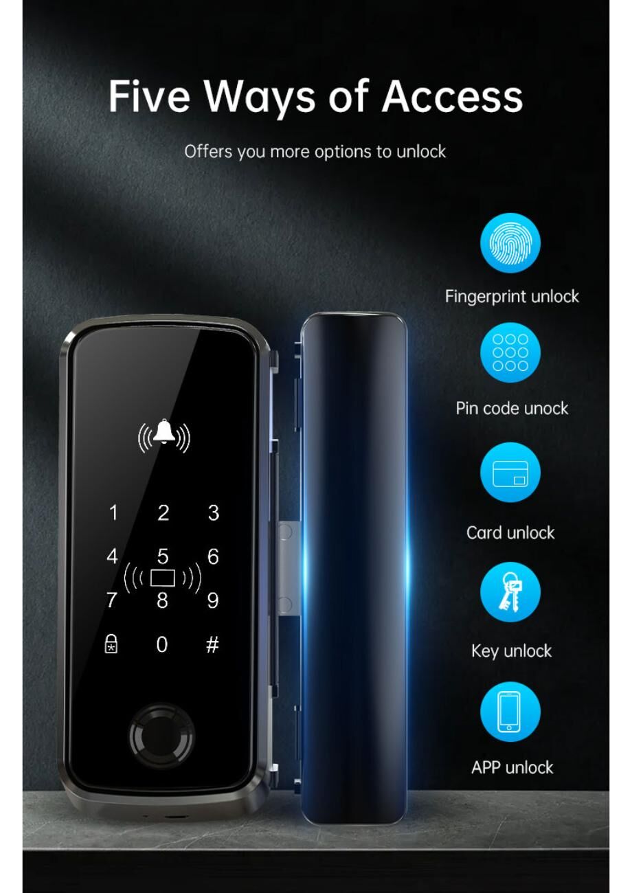 High Security Durable Push Glass Sliding Door Office Store Biometrics ...