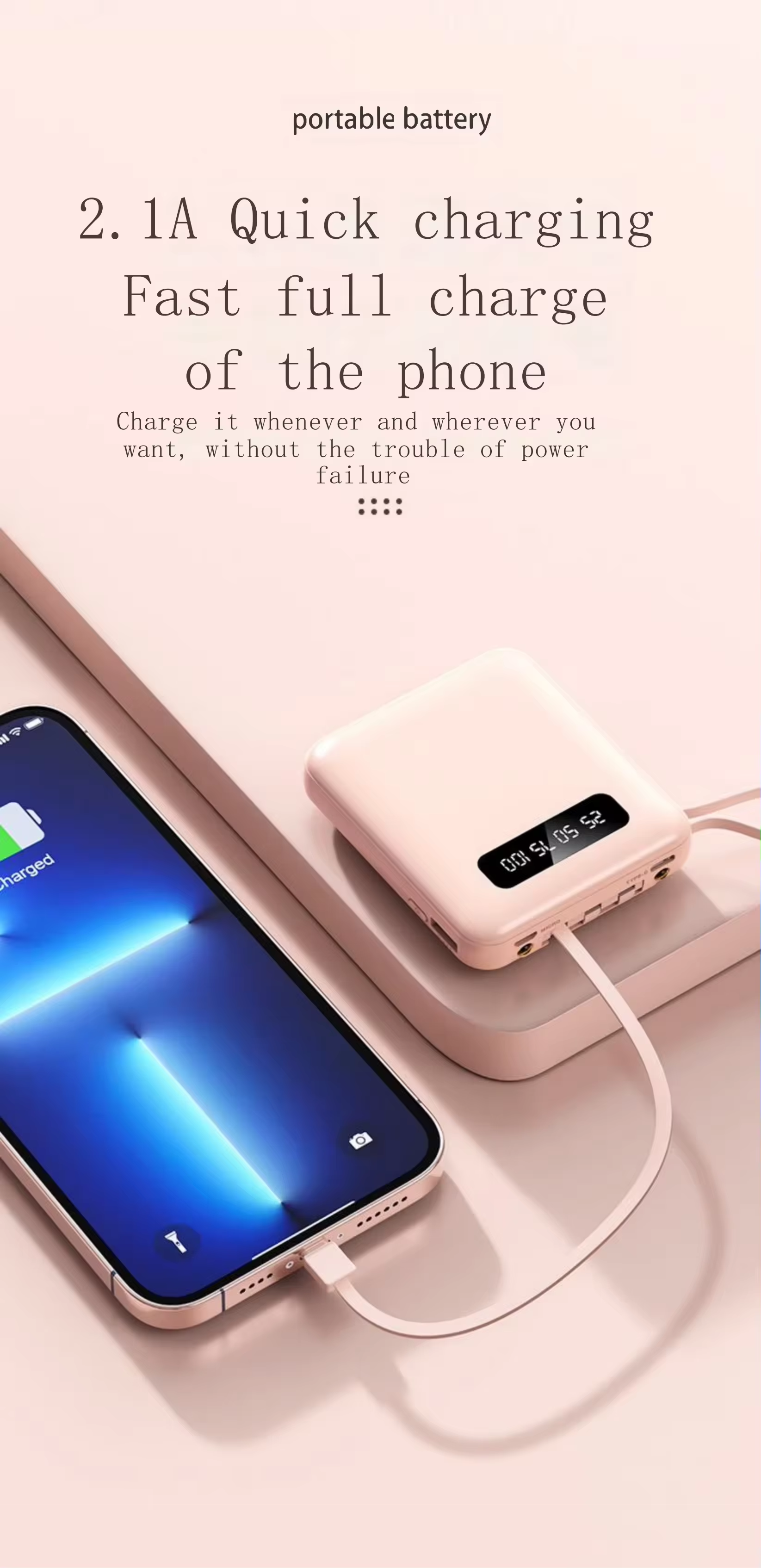 Large Capacity Mini Mobile Power Supply 10000mah With Fast Charging ...