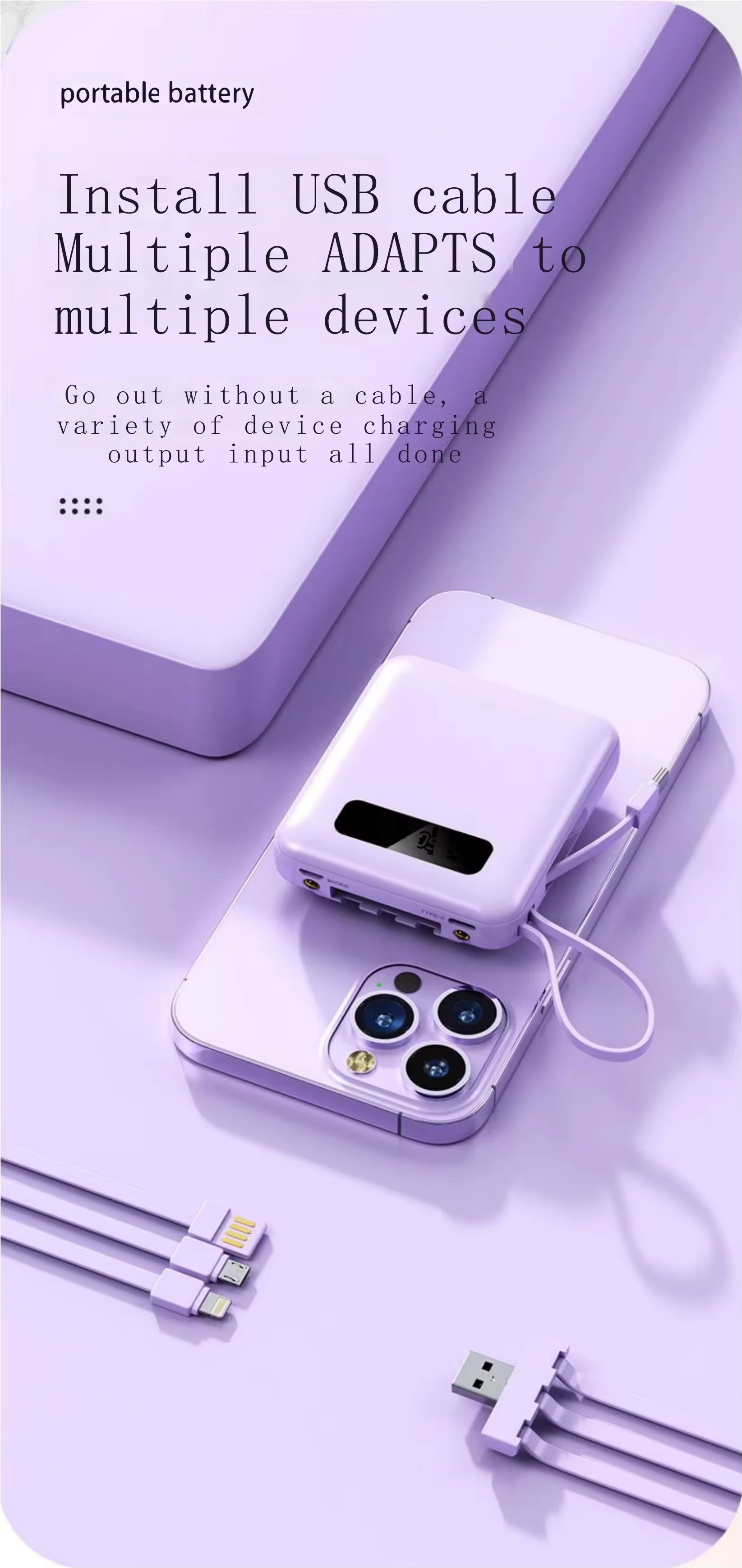 Large Capacity Mini Mobile Power Supply 10000mah With Fast Charging ...