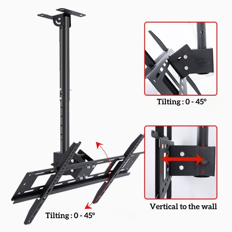 45 Degree Tilting Ceiling Tv Mount Swivel Ceiling Tv Bracket Height ...