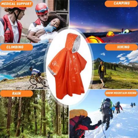Wholesale Thermal Mylar Space Emergency Ponchos Keeps Dry And Warm ...
