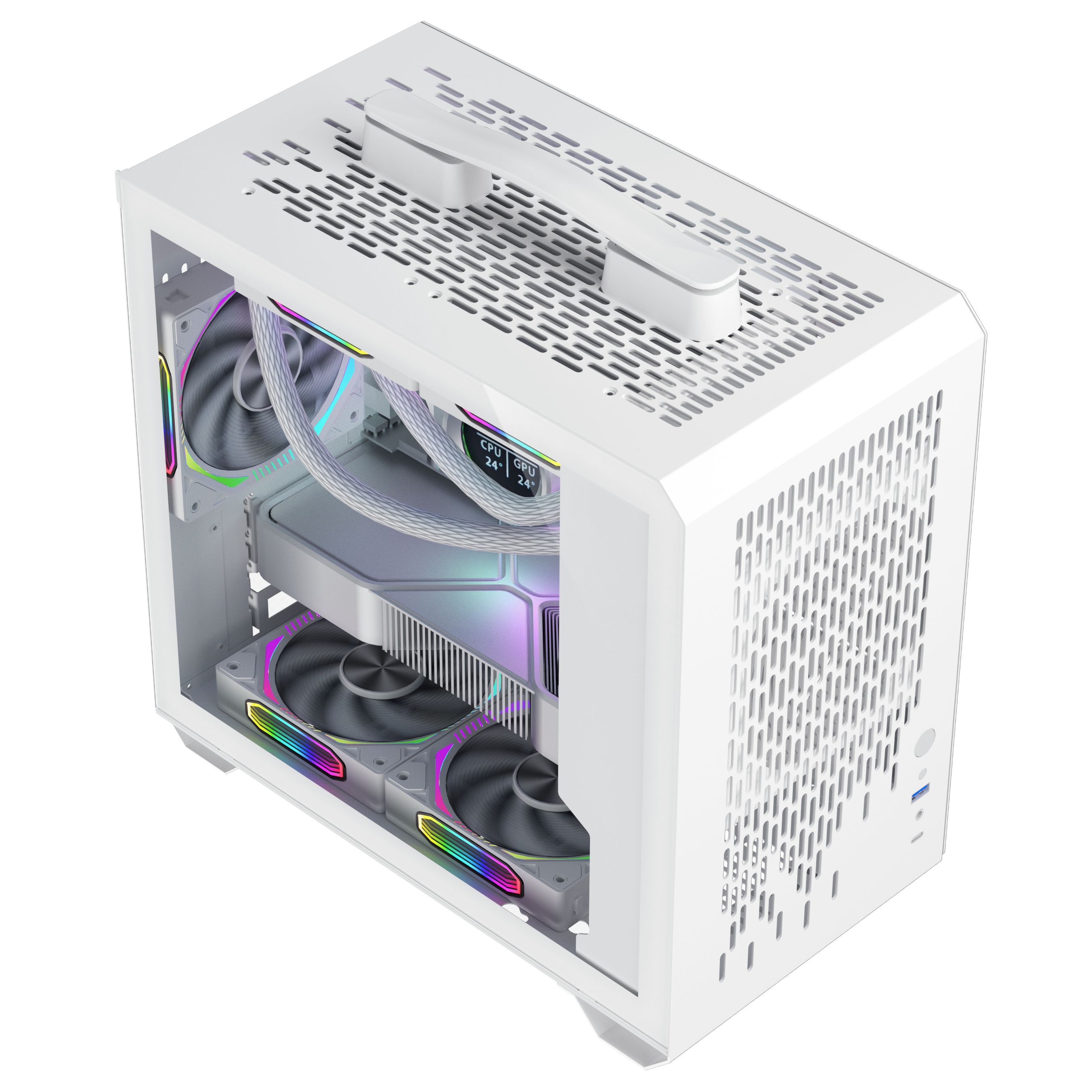 Glass Side Panel Micro Atx Computer Case Mini Itx Matx Gaming Computer ...