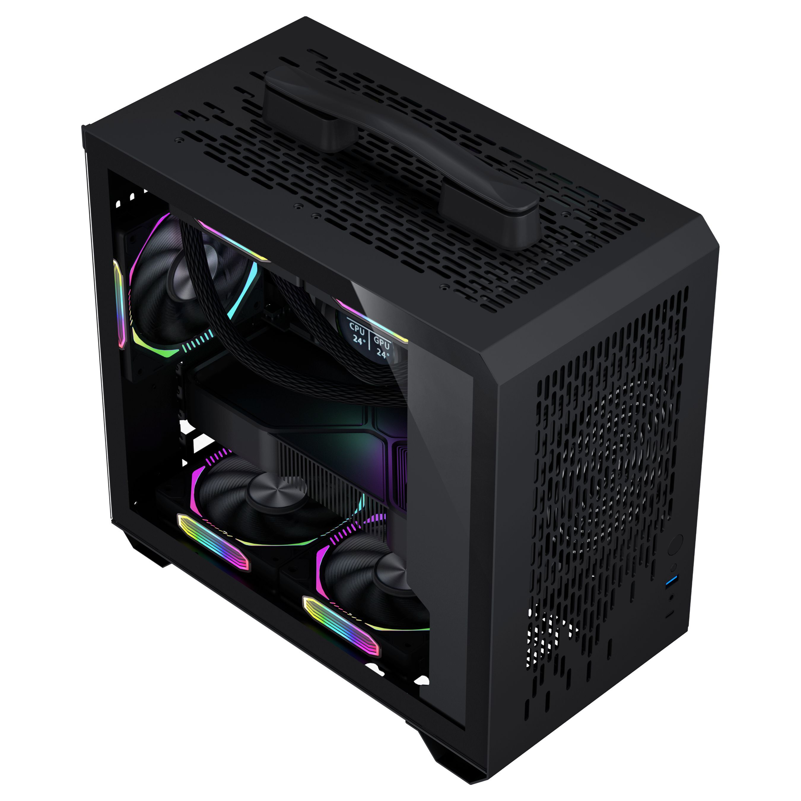 Glass Side Panel Micro Atx Computer Case Mini Itx Matx Gaming Computer ...
