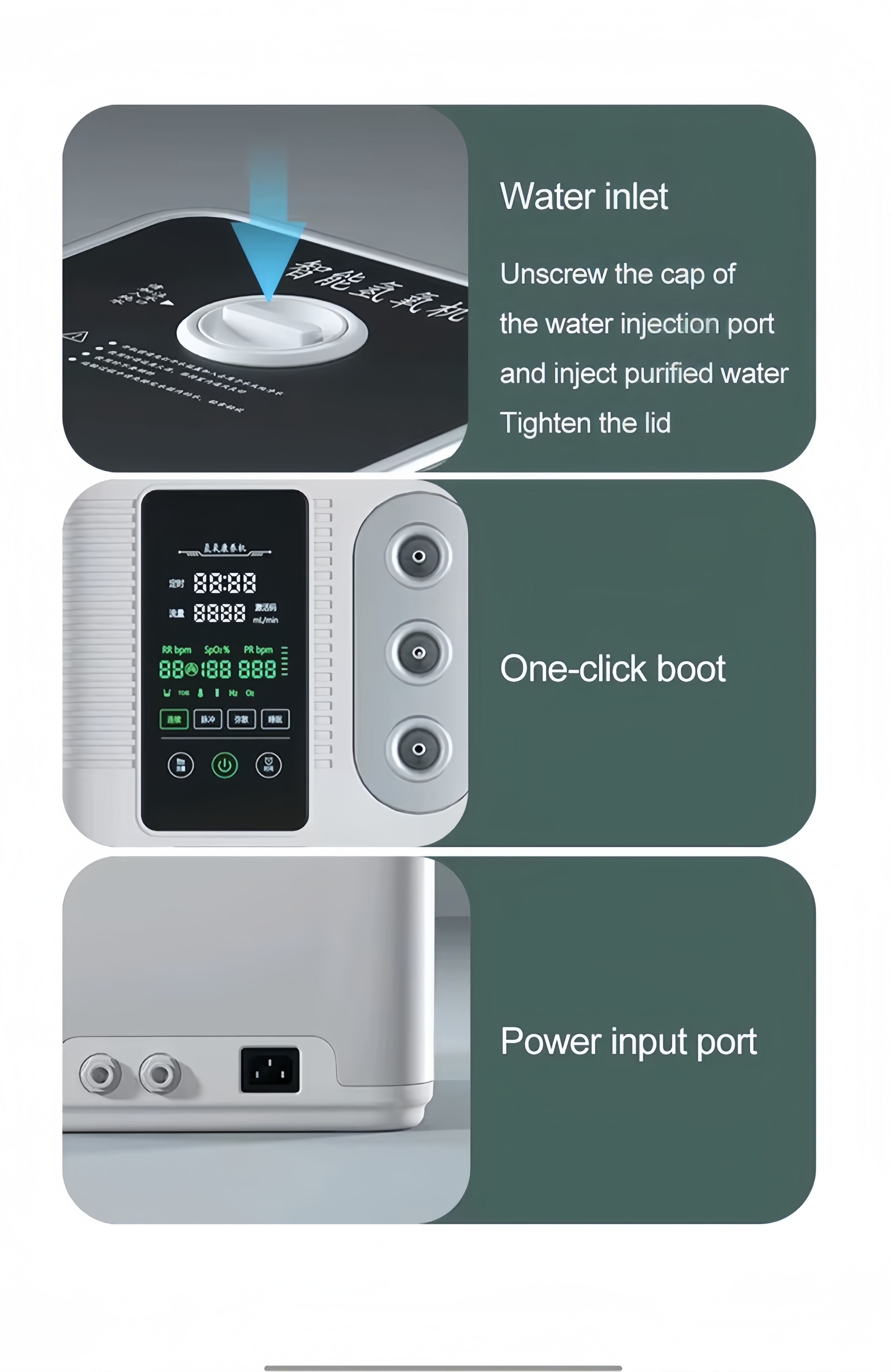 900ml/min Hydrogen Water Generator Oxyhydrogen Inhalation H2 Breathing ...