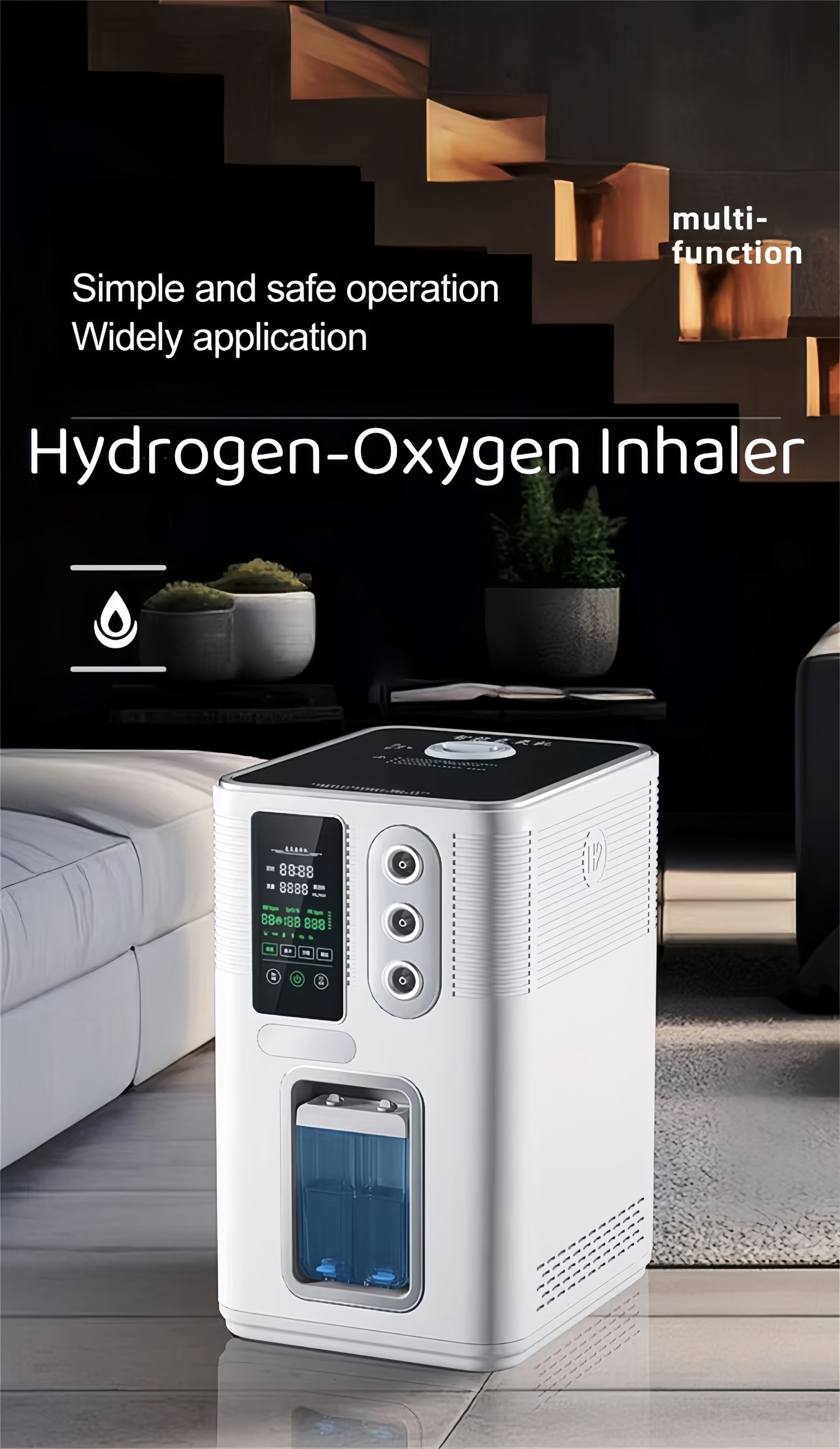 Hydrogen Inhalation Therapy Pem Technology 3000ml Brown Gas Inhaler ...