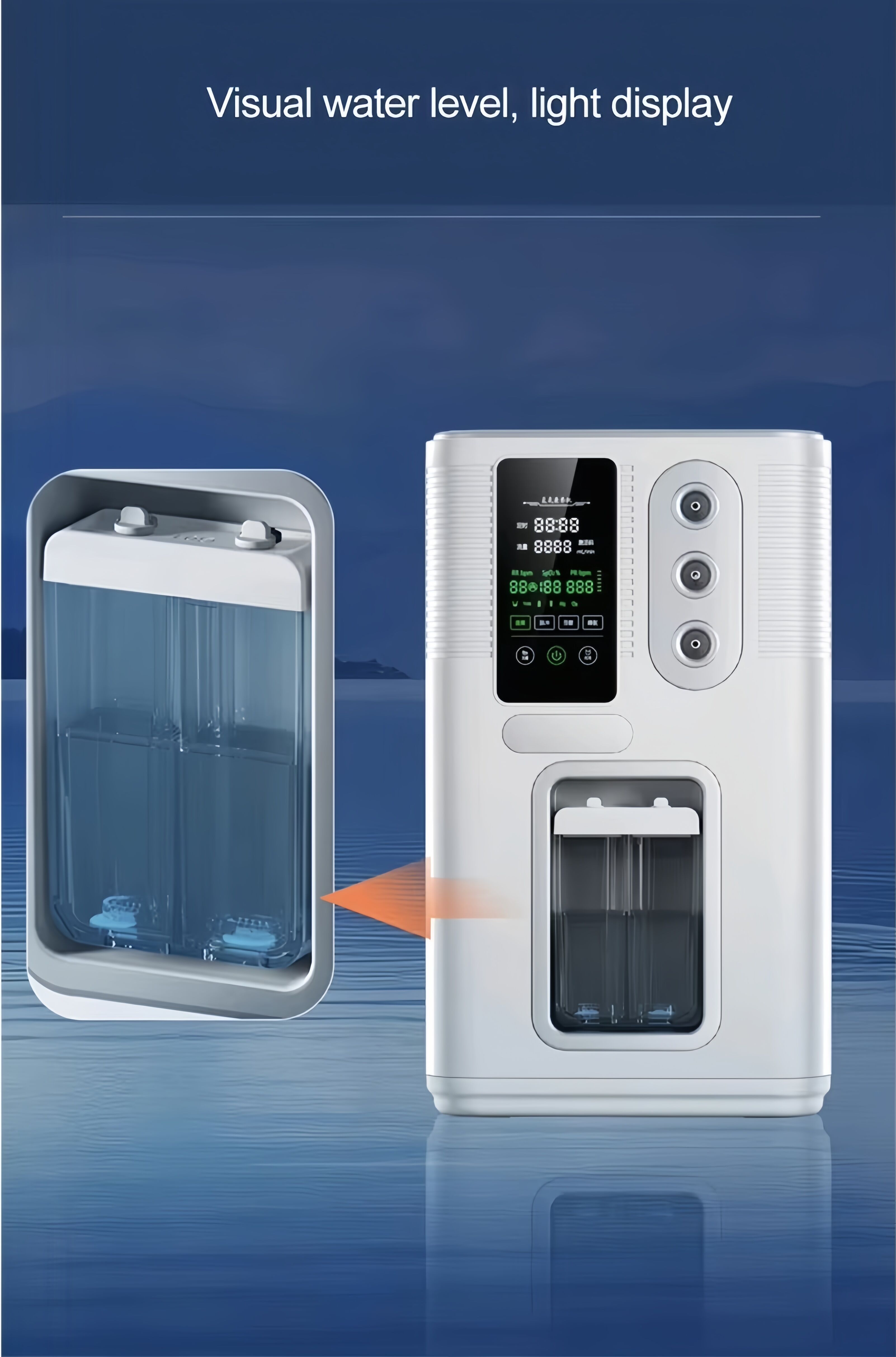 900ml/min Hydrogen Water Generator Oxyhydrogen Inhalation H2 Breathing ...