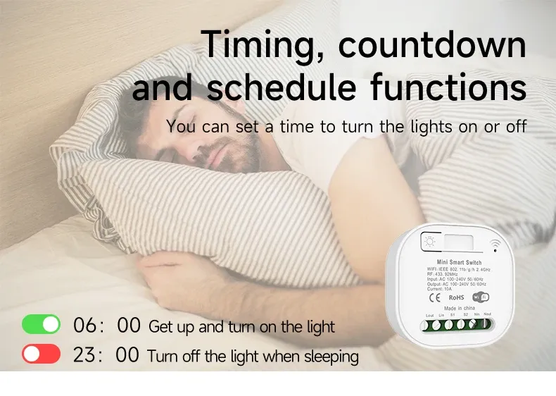 Tuya Wifi Rf 433 Mhz Wireless Remote Control Switch Module Self Powered ...