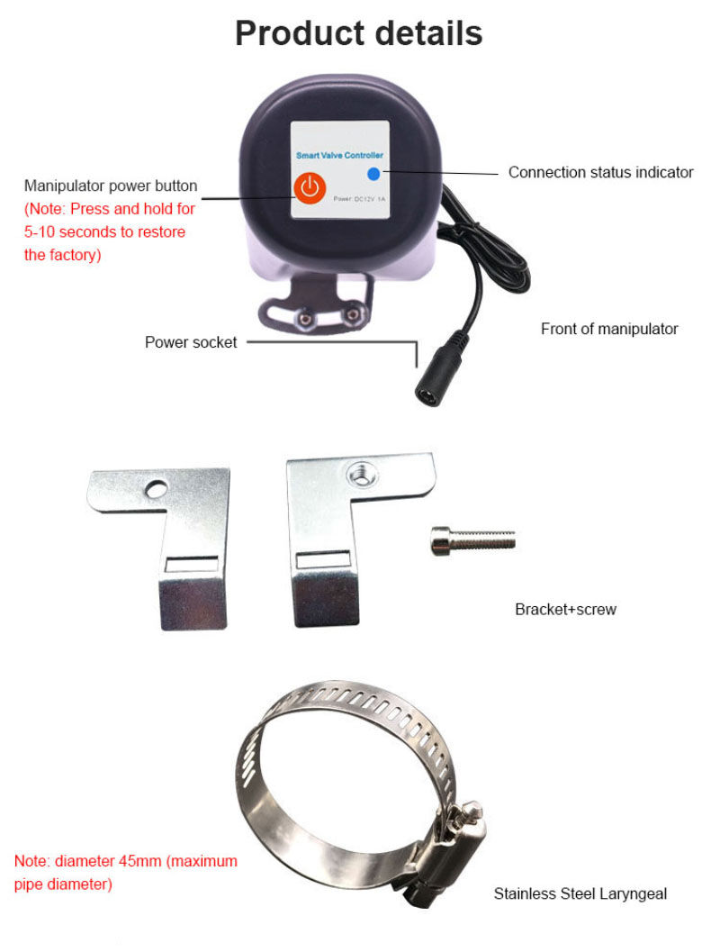 Tuya Zigbee Smart Intelligent Water Gas Valve Remote Control Controller ...