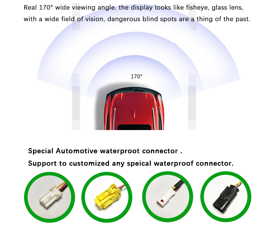 Hesida Reverse Camera Universal 8led Night View Parking Assist Rear ...