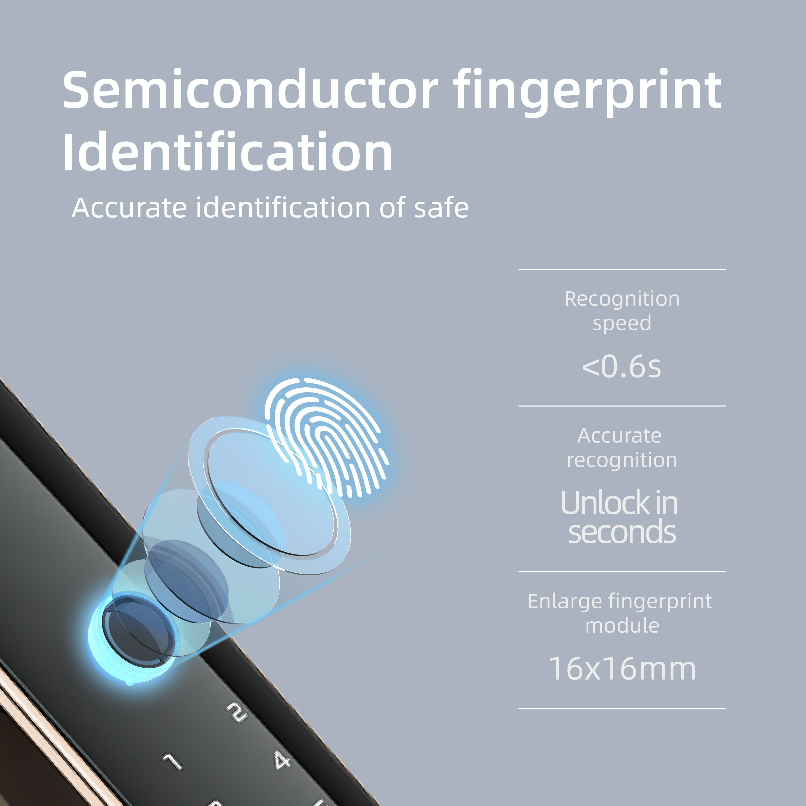 Uielock Qa70 Electronic Password Fingerprint Big Handle Door Lock Wifi ...