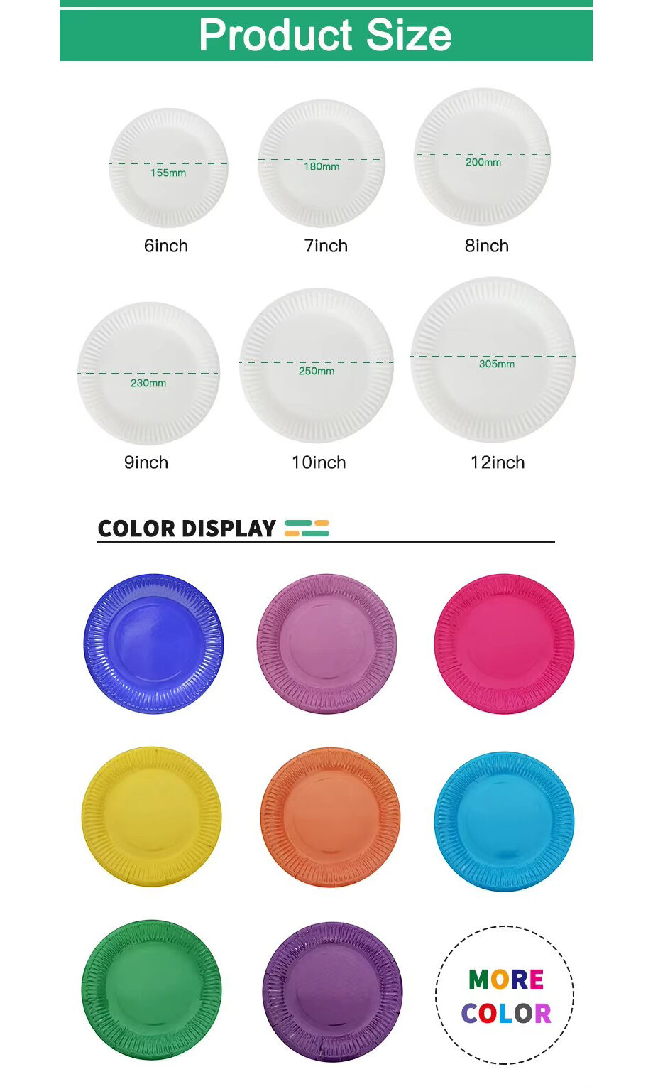 Bulk Buy China Wholesale 10'' Disposable Paper Plate Party Wedding ...