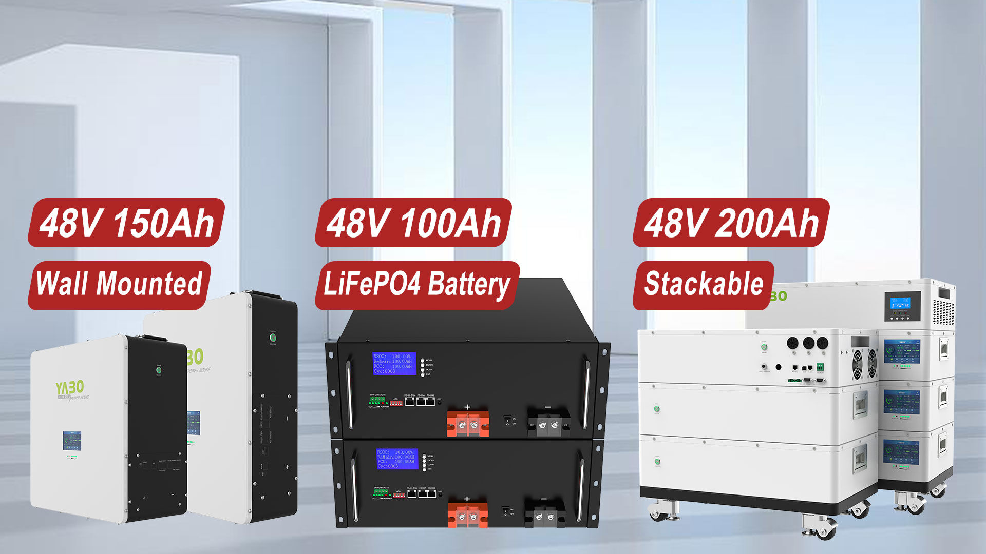 Yabo 48v 200ah Stackable Lithium Battery With Liquid Cooling Option For High-density Systems ...