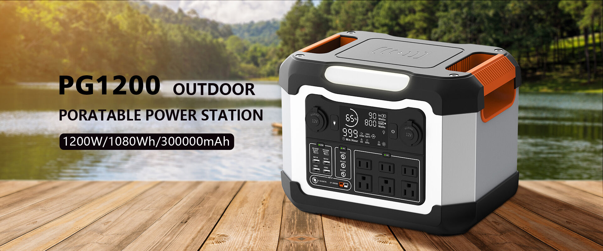 Outdoor Camping Power Bank 1200w Solar Powered Generator 110v 220v Lithium Battery Portable ...