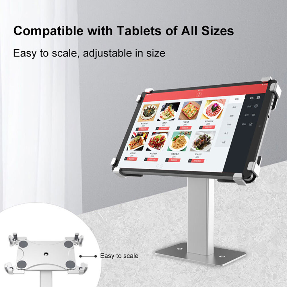 Aluminum Alloy Tablet Stand Anti-theft Desktop Tableside Holder With Lock For Cashier Restaurant ...