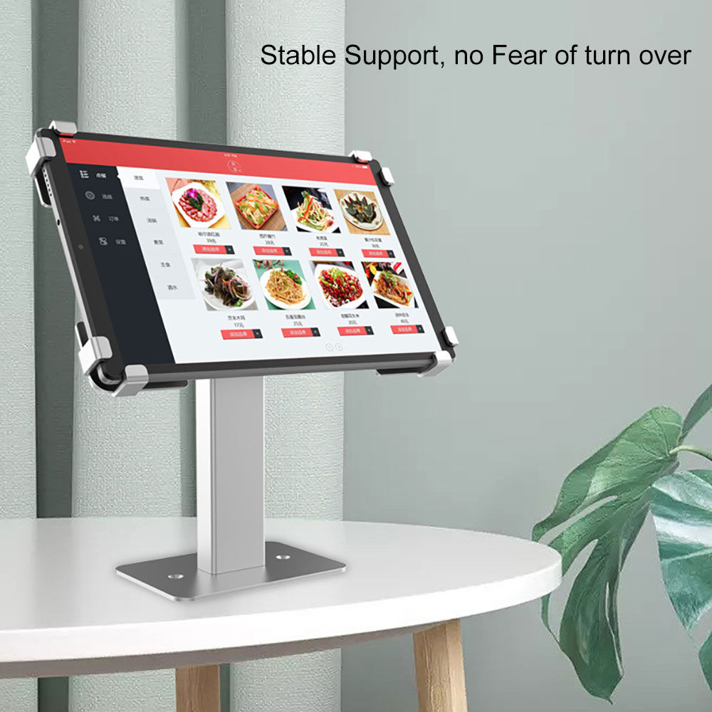 Aluminum Alloy Tablet Stand Anti-theft Desktop Tableside Holder With Lock For Cashier Restaurant ...