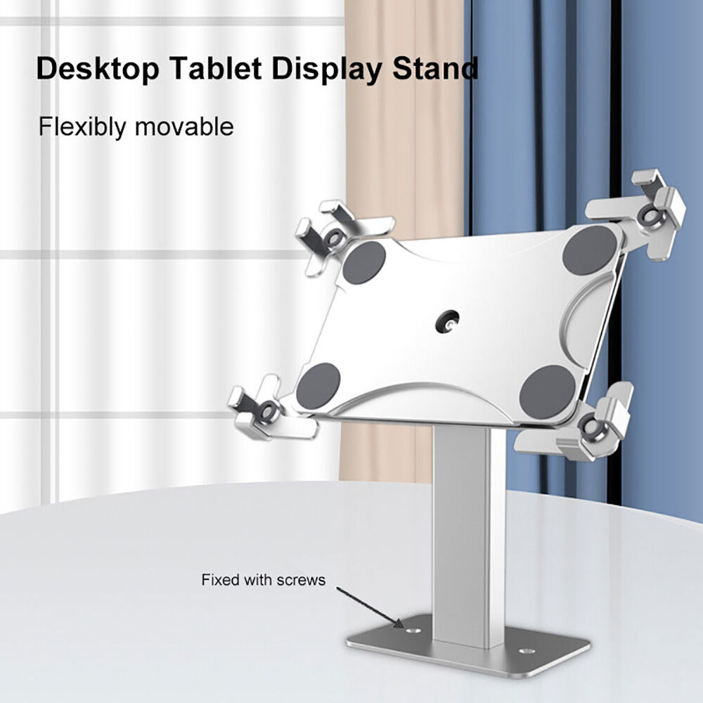 Aluminum Alloy Tablet Stand Anti-theft Desktop Tableside Holder With Lock For Cashier Restaurant ...