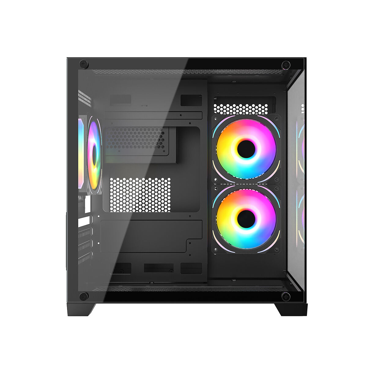 Ruix Aerospace Mini 1 Micro-atx Computer Case Tempered Glass Side Panel ...