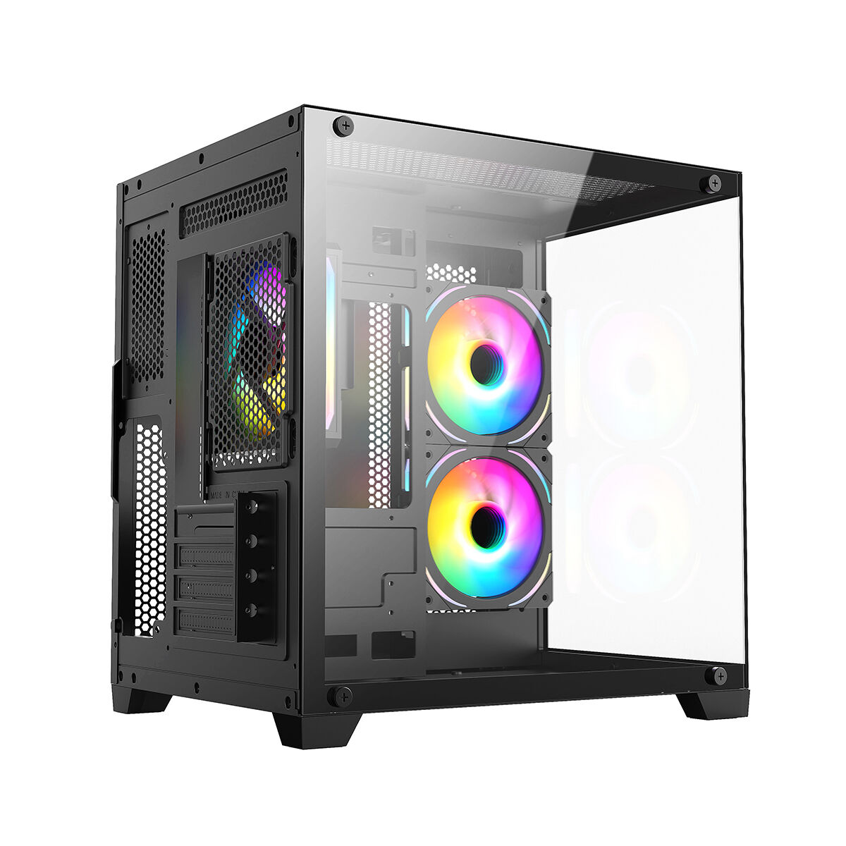 Ruix Aerospace Mini 1 Micro-atx Computer Case Tempered Glass Side Panel ...