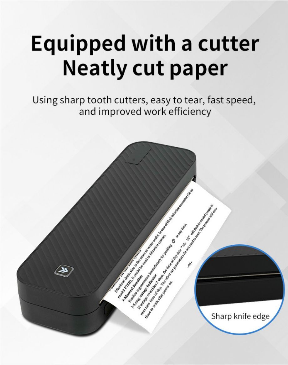 Thermal Printer, Portable Home Printer, Wireless, Connects To Phone ...