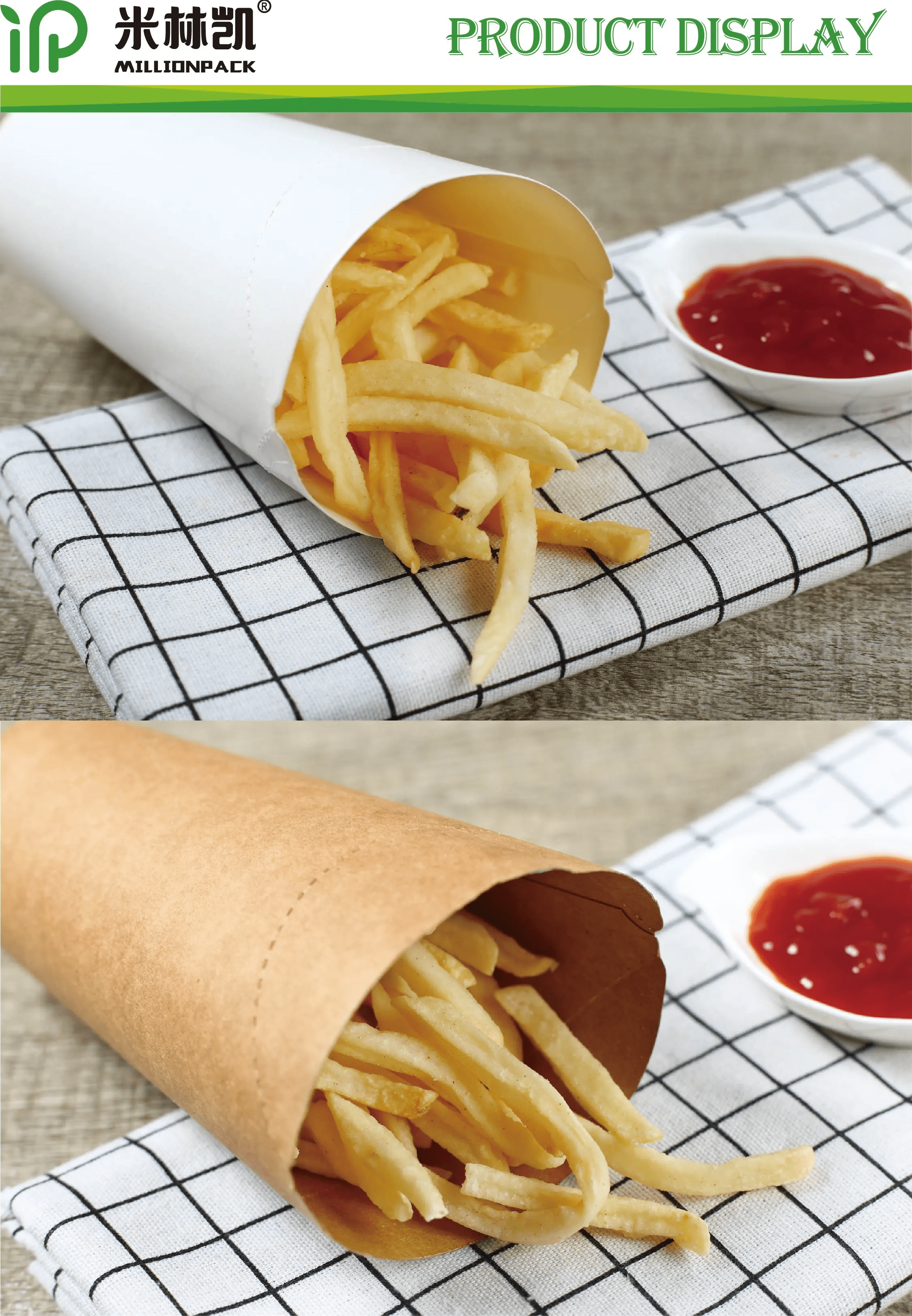 Bulk Order Paper Cup Cardboard Closed Snack Cup Custom Paper Cup French ...