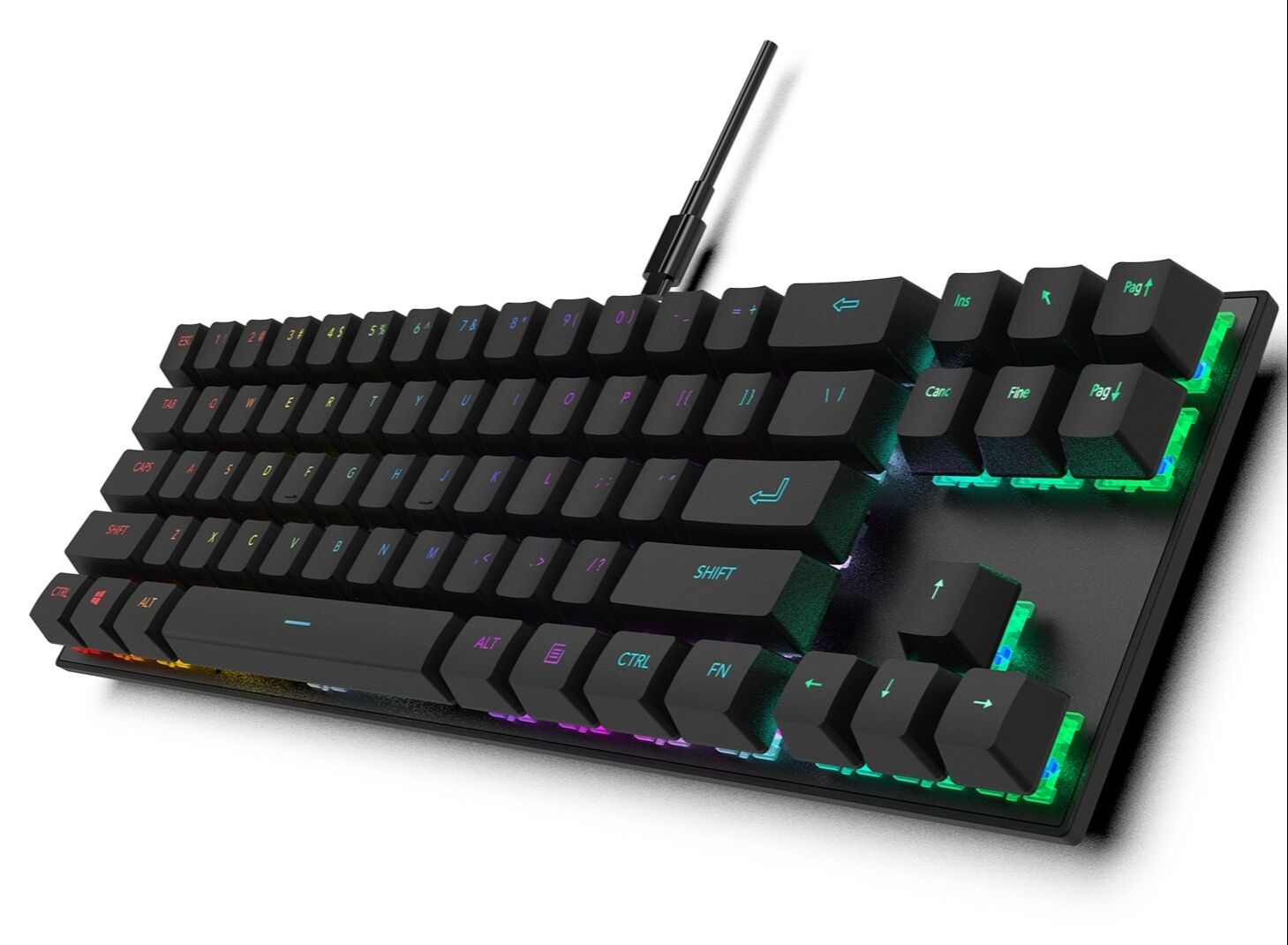 Wireless 2.4ghz+ Bluetooth+ Wired Rgb Backlight Mechanical Keyboard ...