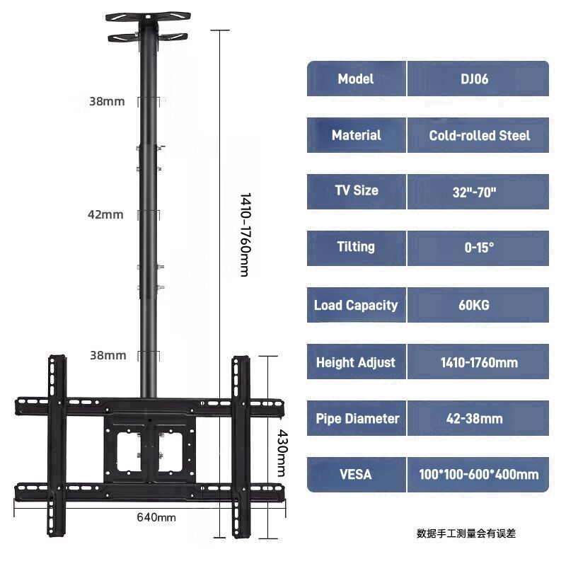 Adjustable 360 Rotating Tv Bracket Fits Most 32-70" Lcd Led Tilt And ...