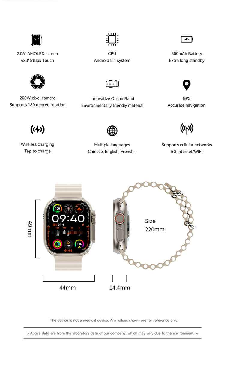 Microwear Watch Ultra Ai3 Oem Odm 2.06inch Amoled Android 4g ...