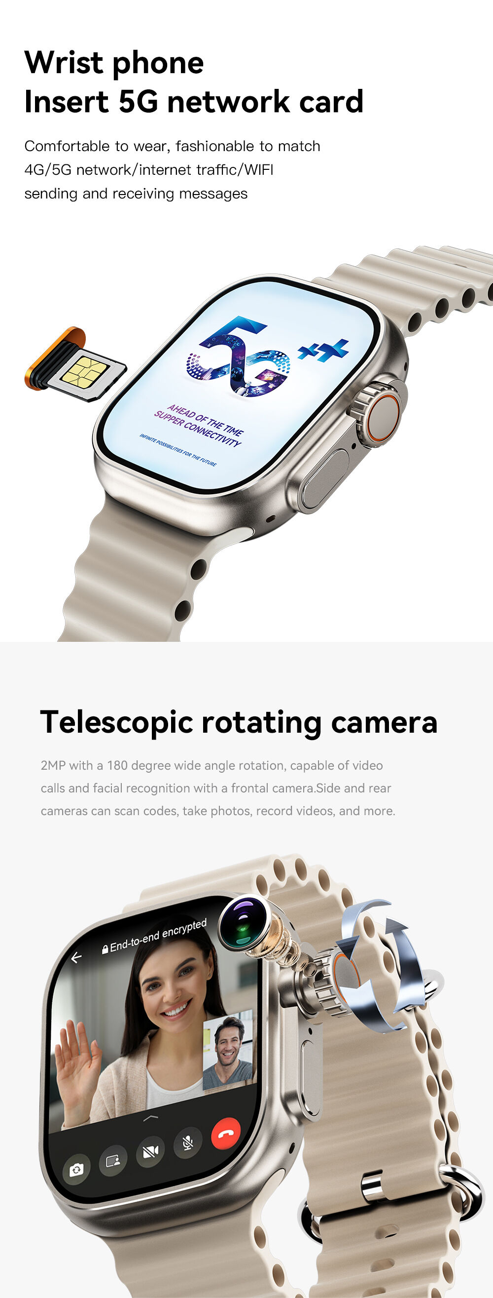 Microwear Watch Ultra Ai3 Oem Odm 2.06inch Amoled Android 4g ...