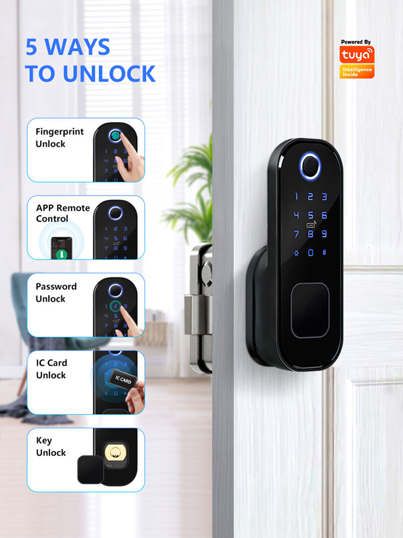 Tuya Wifi Smart App Remote Conotrol Electric Biometric Fingerprint Hotel Wood Steel Iron Glass ...