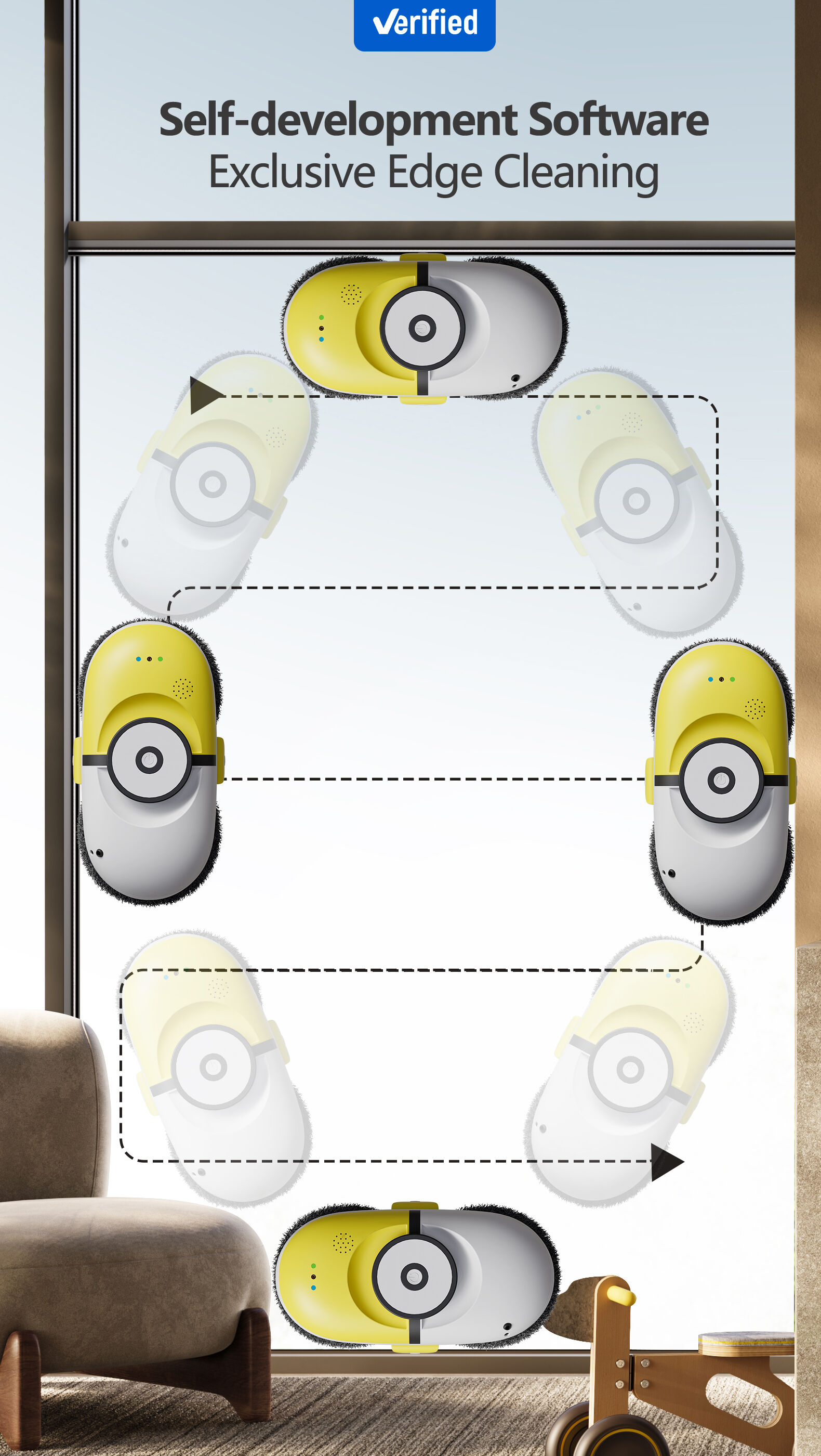 2024 Newest Window Cleaner Robot Human Voice Input Robotic Windnow ...