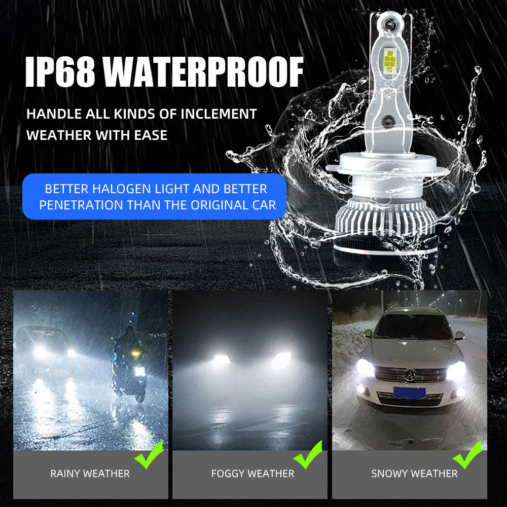 Factory Producer H4 H7 H11 Car Led Headlight Bulb Double Cooper Pipes ...