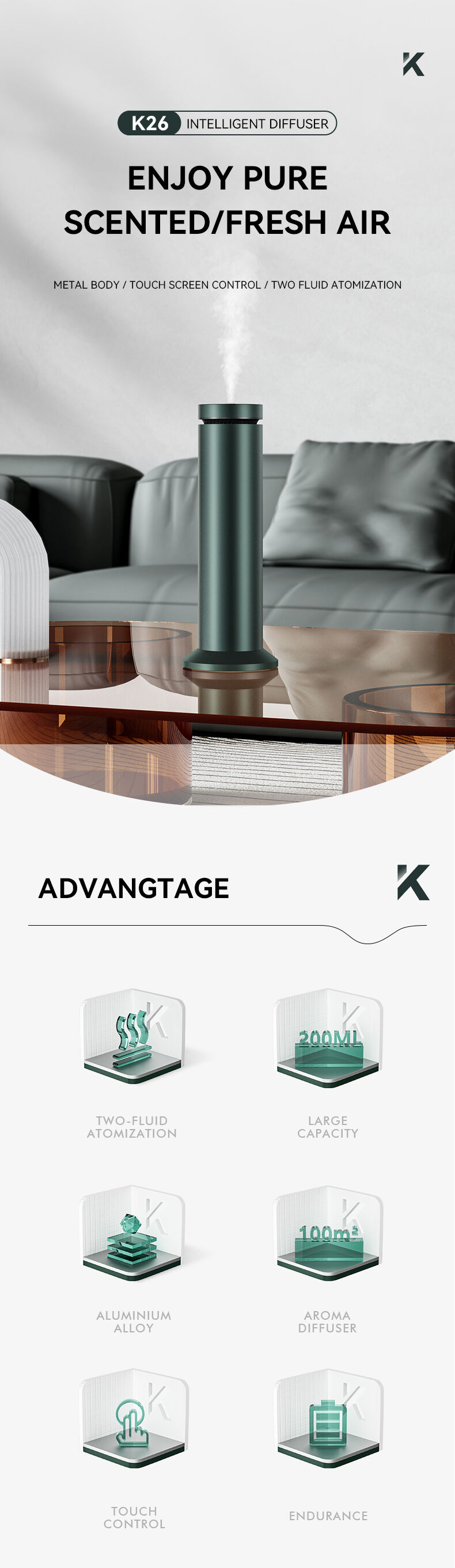 Newind Home Scent Diffuser Hotel Air Freshener Smart Timing Essential ...