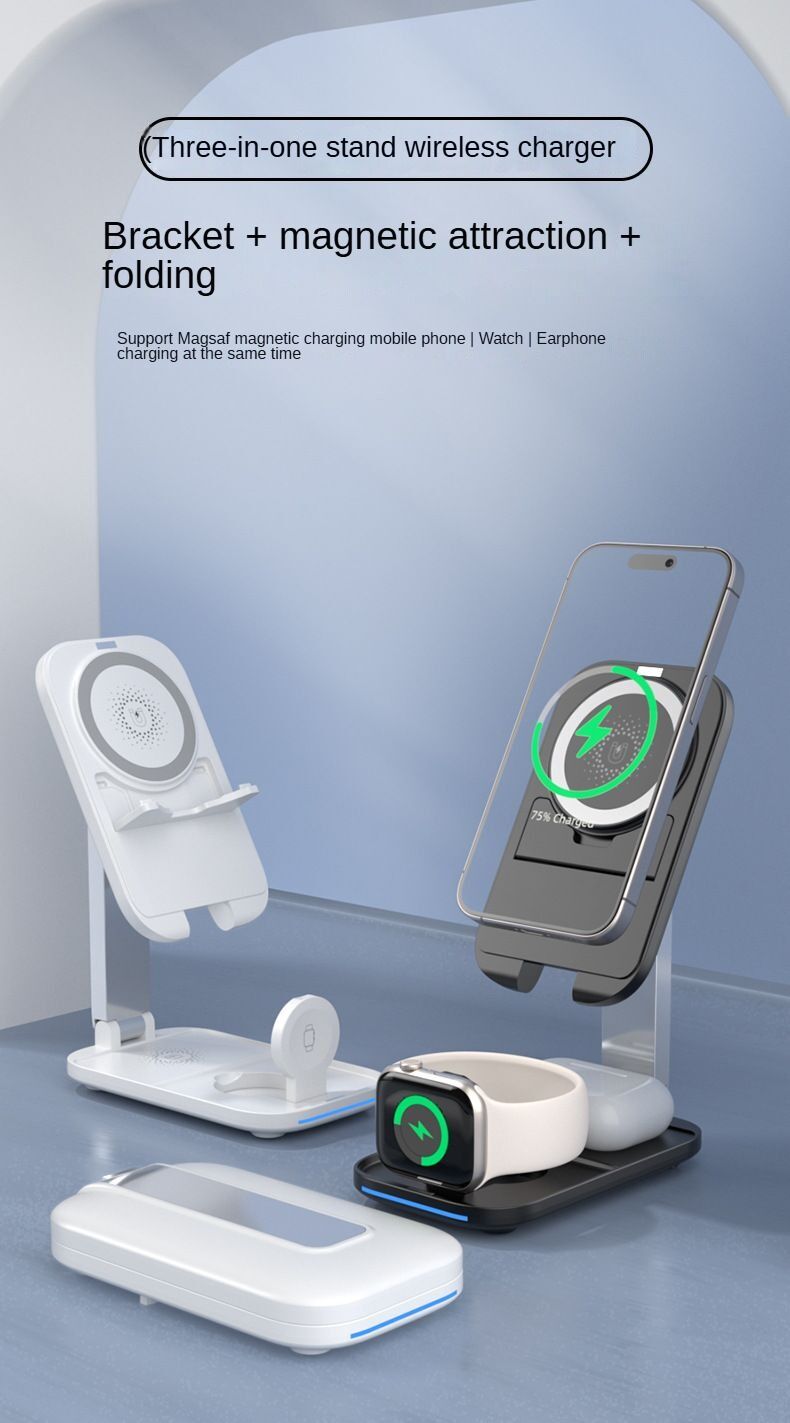 3 In 1 Wireless Charger Fast Charge Support Magsafe Applicable To Apple ...