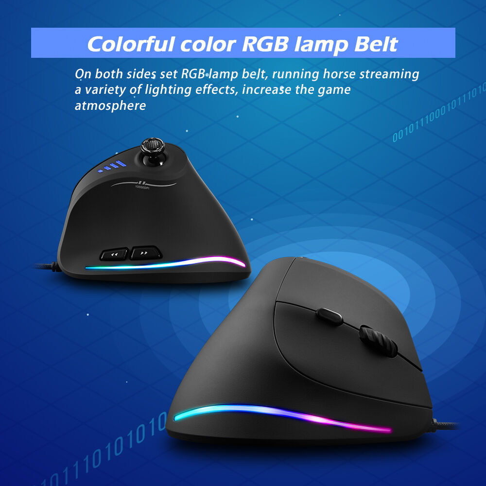 Retailing Wired Rgb Backlight Programmable Vertical Gaming Mouse With 5 ...
