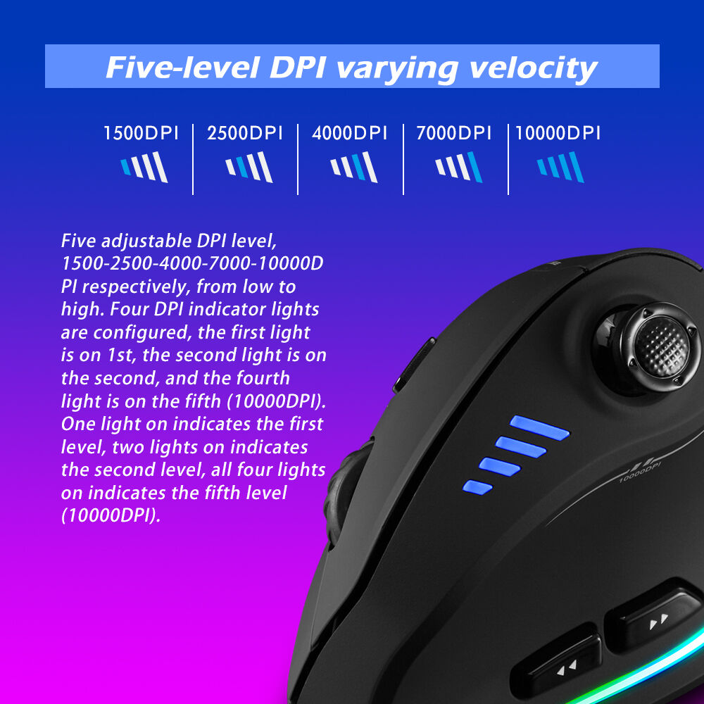 Retailing Wired Rgb Backlight Programmable Vertical Gaming Mouse With 5 ...