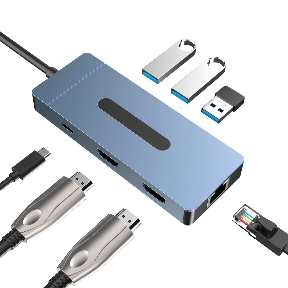 Factory Wholesale Type C Usb 7 In 1 To Rj45 Hdmi 4k Docking Station For ...