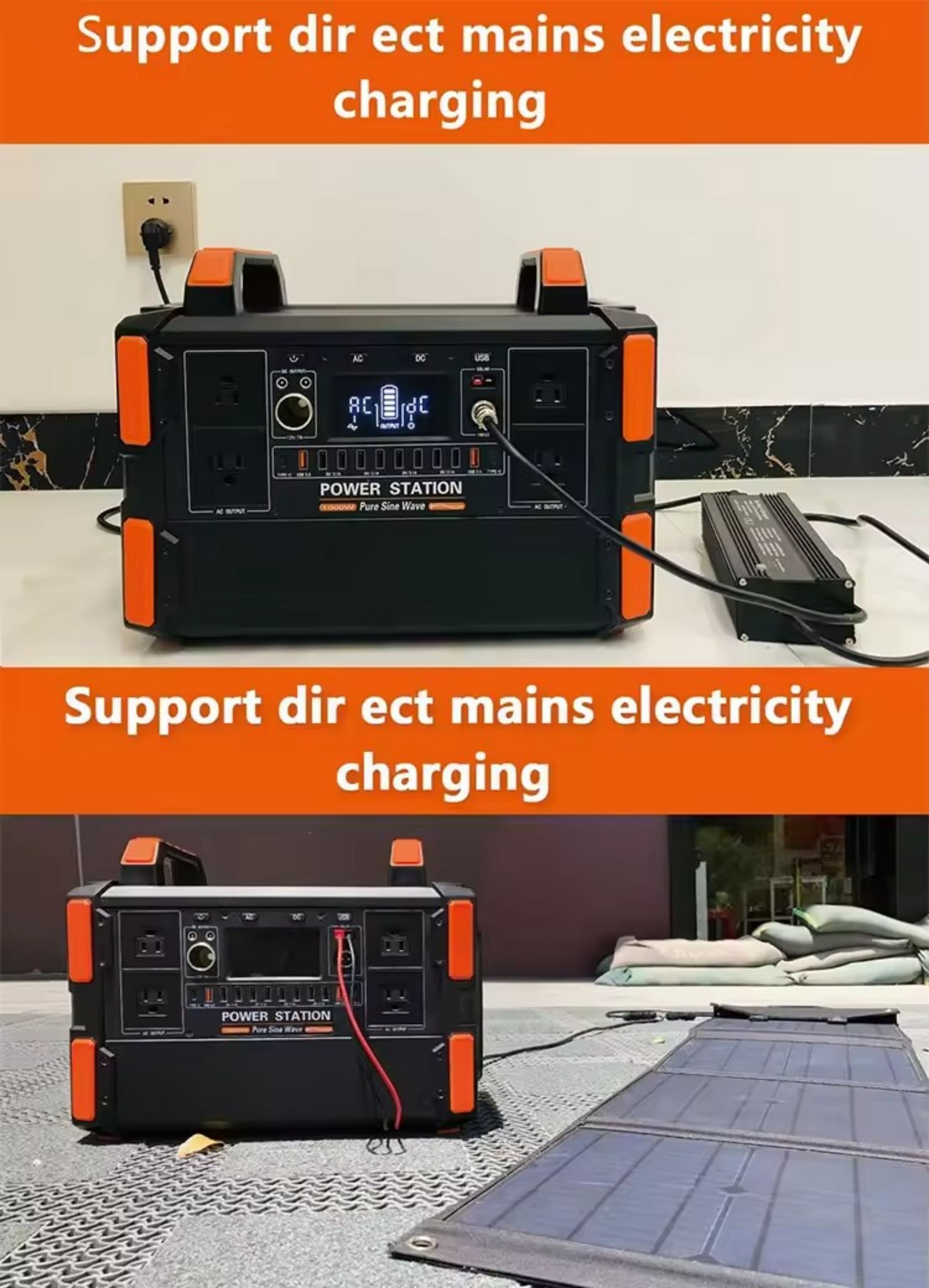 1000w Portable Power Station Solar Generator Powerstation Portable ...