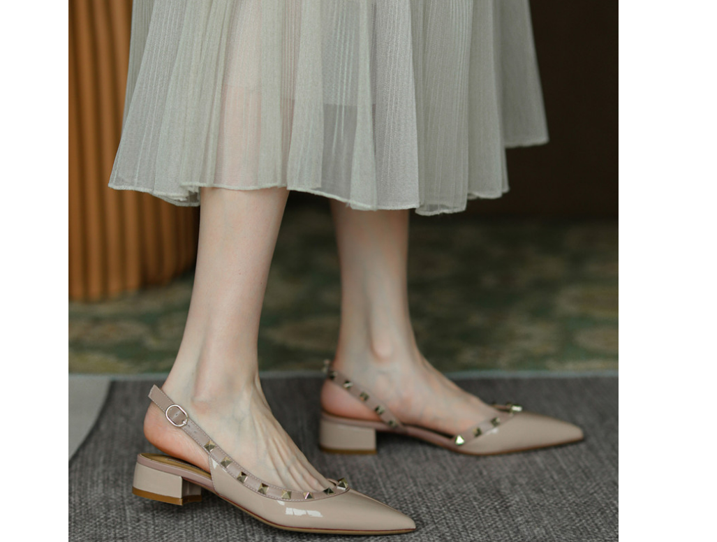 Pointed-toe Sandals Female Fine With Pointed Career Commuting Work ...