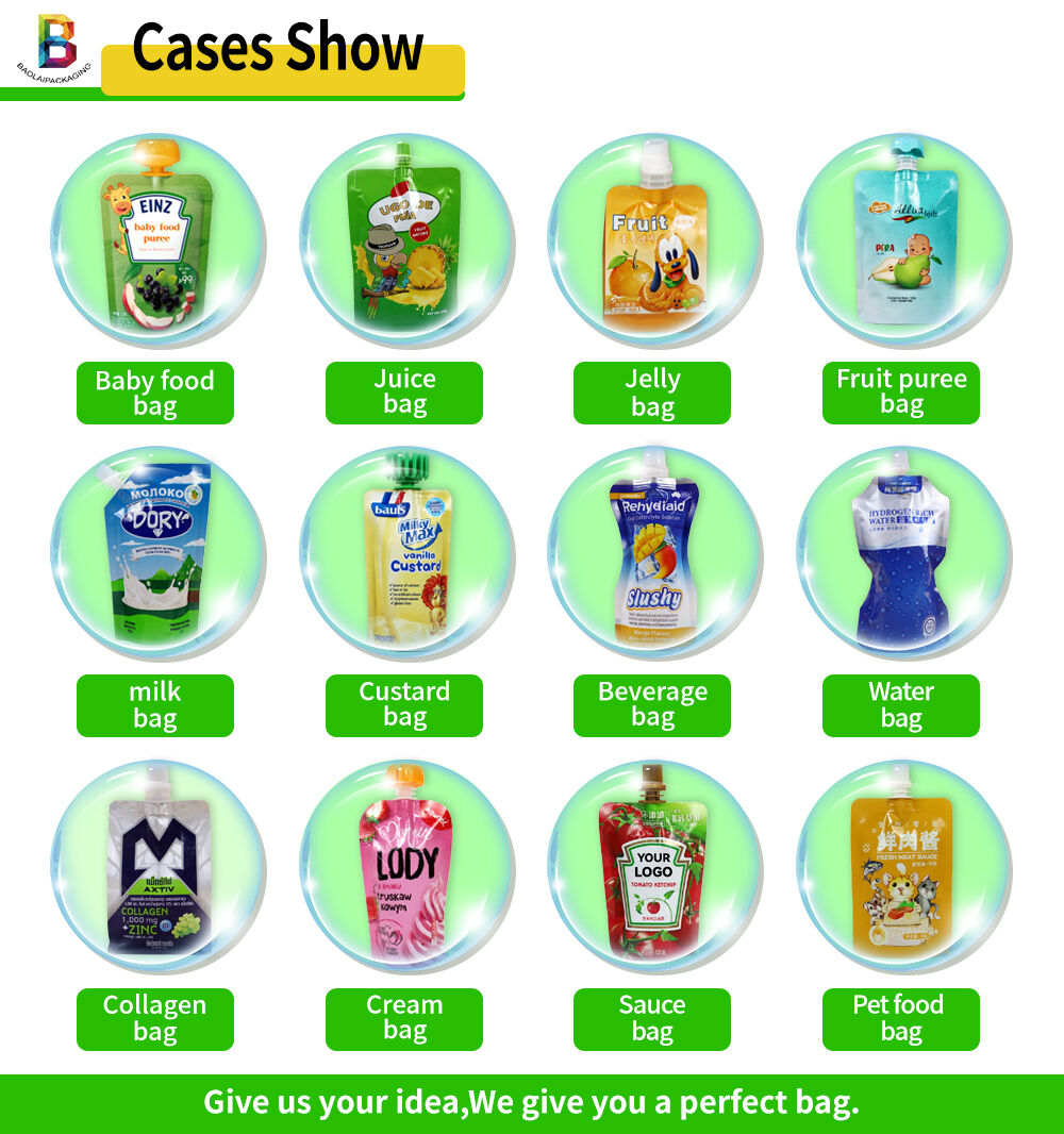 Baolai Custom Made 120ml 150ml Juice Bag Bpa Free Milk Liquid Spout ...