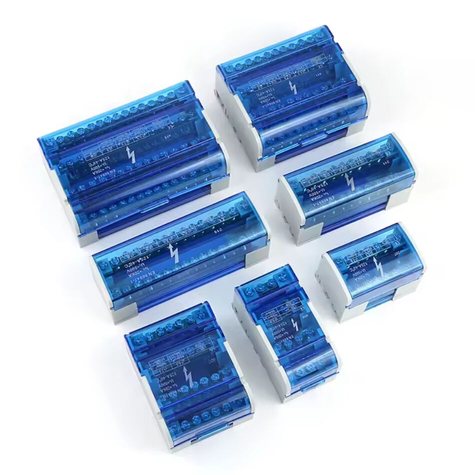 Electrical Panel Mount Bus Bar Screw Wire Connector Modular Unipolar Power Distribution Junction ...