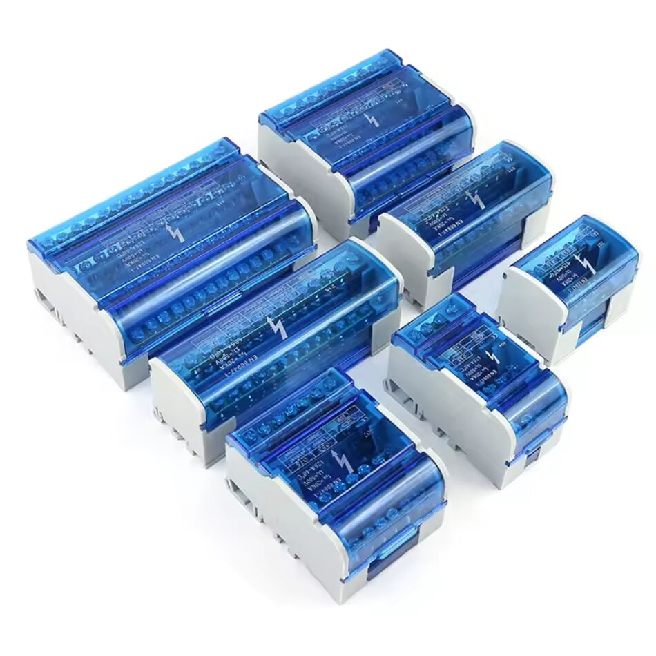 Electrical Panel Mount Bus Bar Screw Wire Connector Modular Unipolar Power Distribution Junction ...