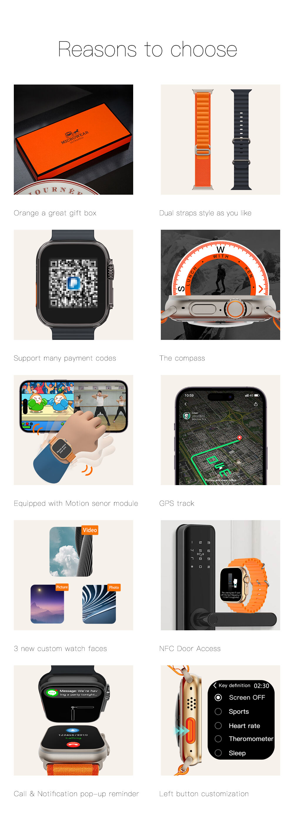 Wholesale Wearable Devices W69mini Smartwatch 2.16''ips Screen Bt ...