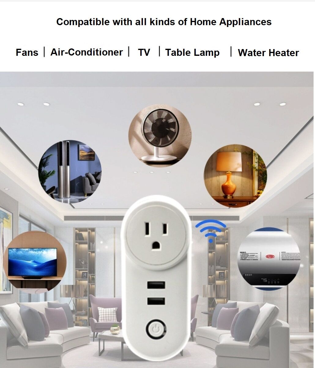 Ac100-240v 2.4ghz Smart Wifi Relay Sockets Uk Version Support Amazon Alexa, Google Home, App ...