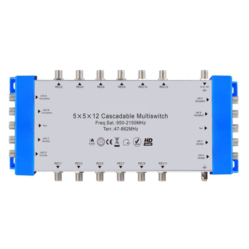 Diseqc 2.0 Digital Satellite Multiswitch 5x5x12 5x12 5 In 12 Out ...