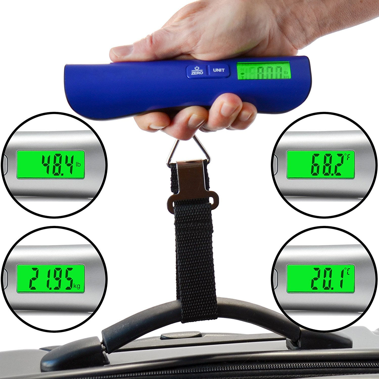 Compre Balança Digital De Bagagem, Balança De Viagem Para Pesar Malas ...