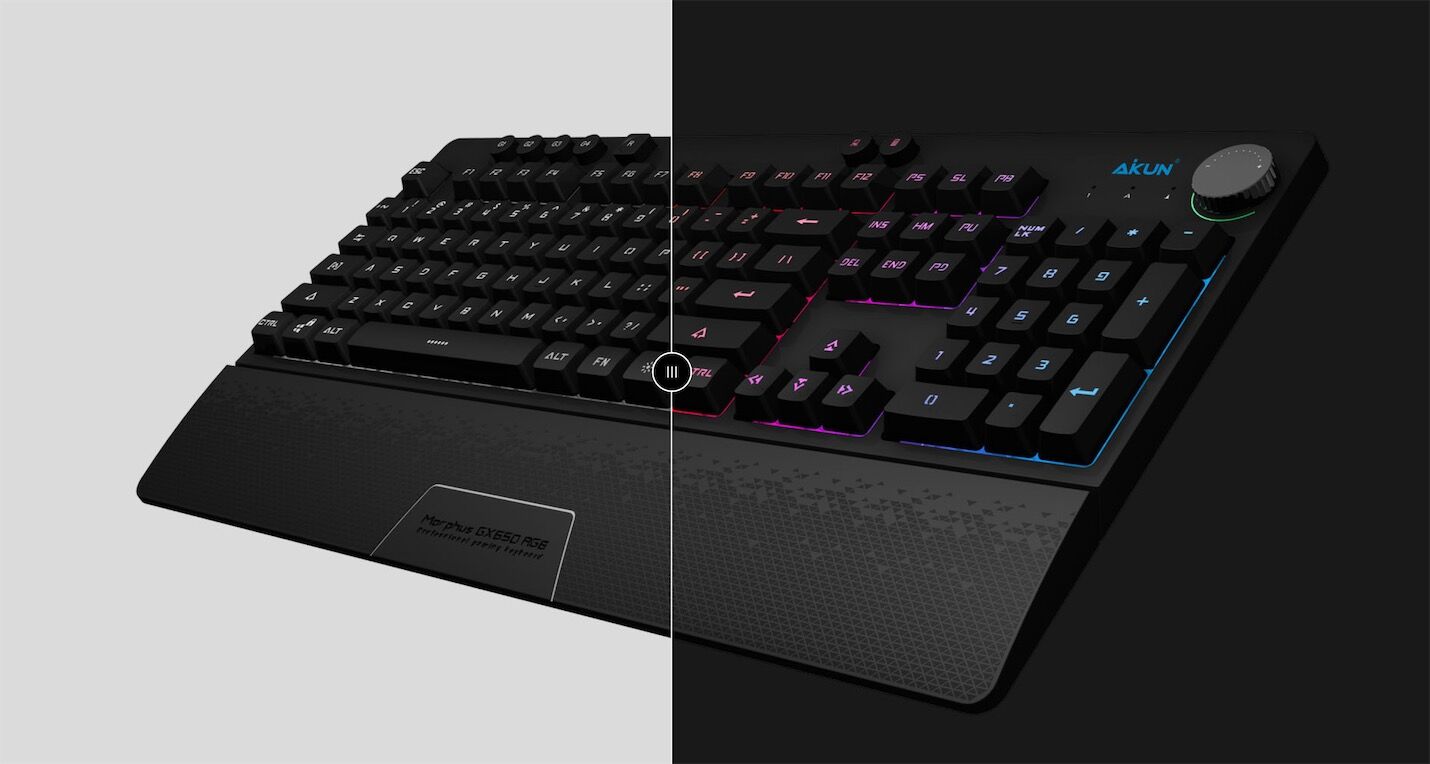 Aikun Gx650 Wired Gaming Keyboard With Knob Control And Programmable 4 ...
